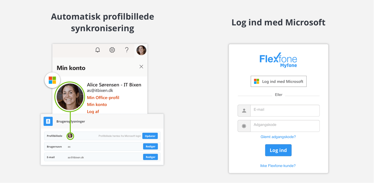Microsoft SSO er integreret med Flexfone